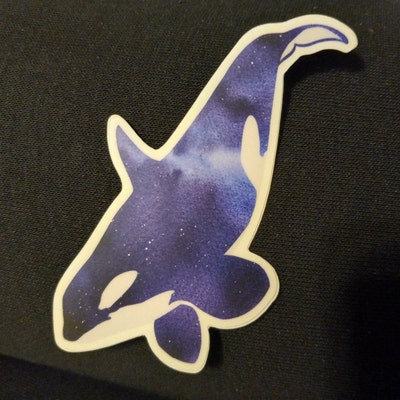 Galaxy Orca Whale Vinyl Decal Sticker, Gift for Ocean Lover, Undersea ...