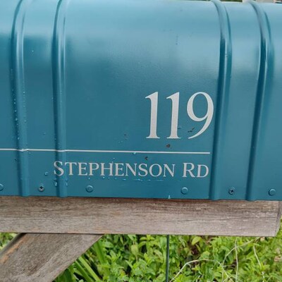 Modern Number Decal for Front Door Address Decal Front - Etsy