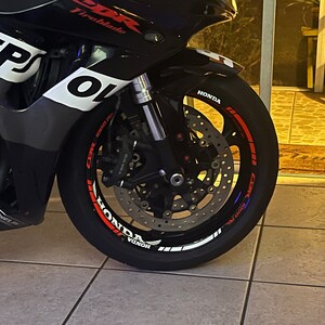 GSX-R 750 Wheel Decals Suzuki Motorcycle Stickers Reflective Neon ...