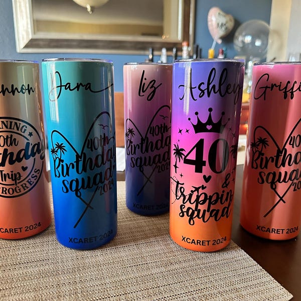 Girls Trip Vacation Tumblers, All Girls Matching Tumblers, Beach Sunset ...