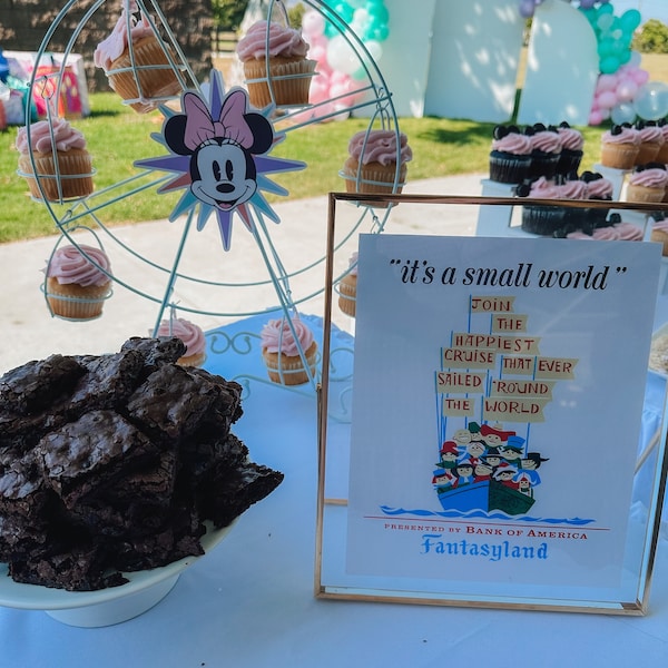 Printable Minnie's Fun Wheel Label, Minnie Birthday, Disneyland Party ...