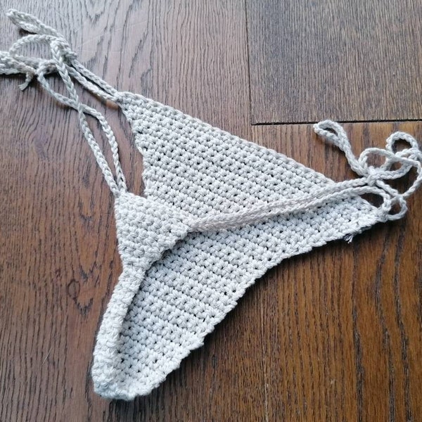Crochet Thong Pattern, Crochet Bikini Pattern, Easy Crochet Bikini Bottom Pattern, Crochet ...