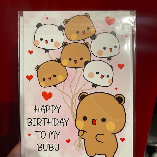 Bubu and Dudu Birthday Card, Greeting Card, Friendship Cards, Romantic ...