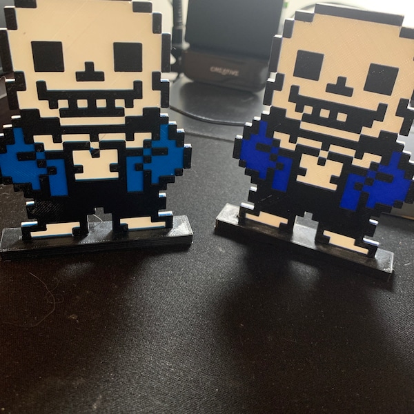 Undertale Sans Figure Stand - 3D Printed Figurine, Gaming Desk ...