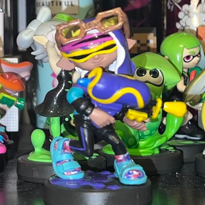 Custom Splatoon Amiibo Purple Inkling Boy Amiibo - Etsy