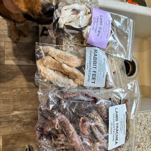 Rabbit Feet Dehydrated 5 Pack Hair on Treats Chews Bone Ear - Etsy