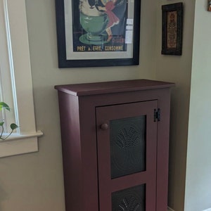 Small Solid Wood Corner Hutch Cabinet With Shelves - Etsy