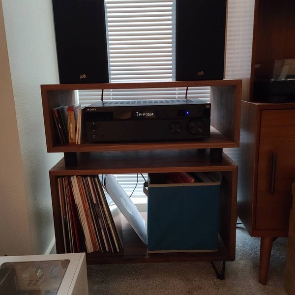 The Stack | Record Player Stand - Etsy