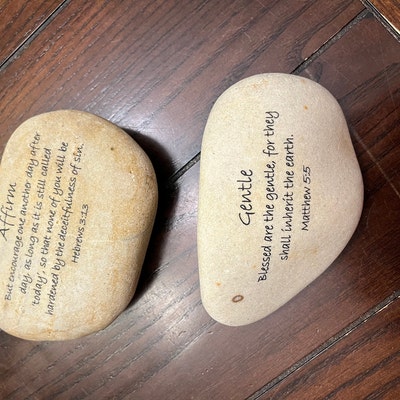 Engraved River Rocks CUSTOM Scripture Verses You Choose Your Verse - Etsy