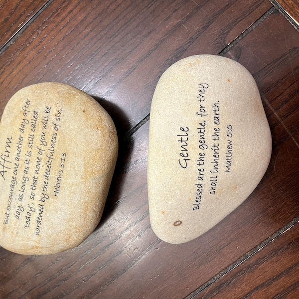 Engraved River Rocks - CUSTOM Scripture Verses - You Choose Your Verse ...