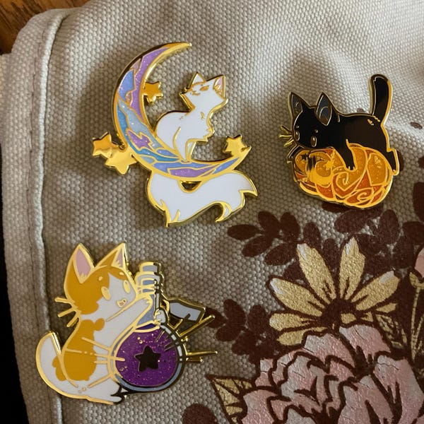 Pumpkin Cat castor Hard Enamel Pin Gold Plated Cute Gift Pin Collectors ...