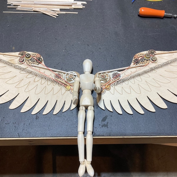 Bird Wings Wood Cutout-detail-two Piece Set-birds Decor-wooden Wings ...
