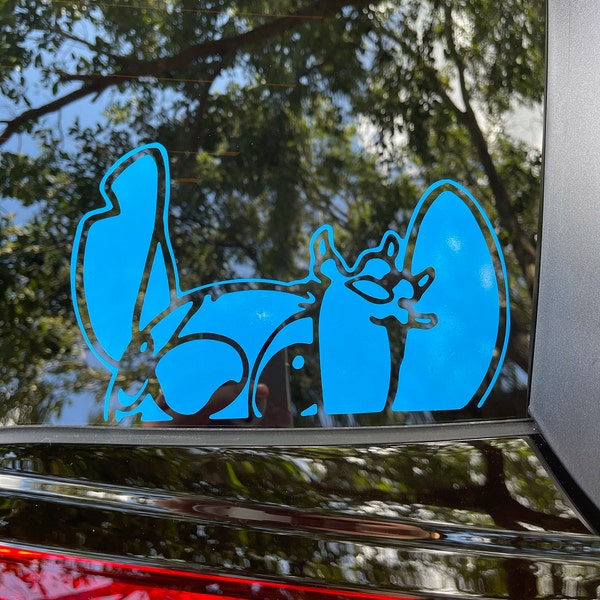 Lilo & Stitch Inspired Stitch Waving Vinyl Decal Car Window, Bumper ...