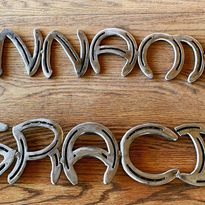 Horseshoe Letter With or Without Hooks - Etsy