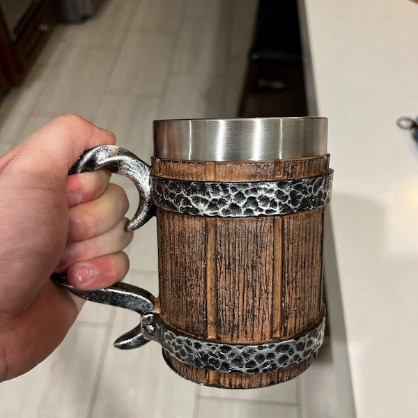 Stainless Steel Beer Tankard - 20 Oz Tavern Style Mug for Hot or Cold ...