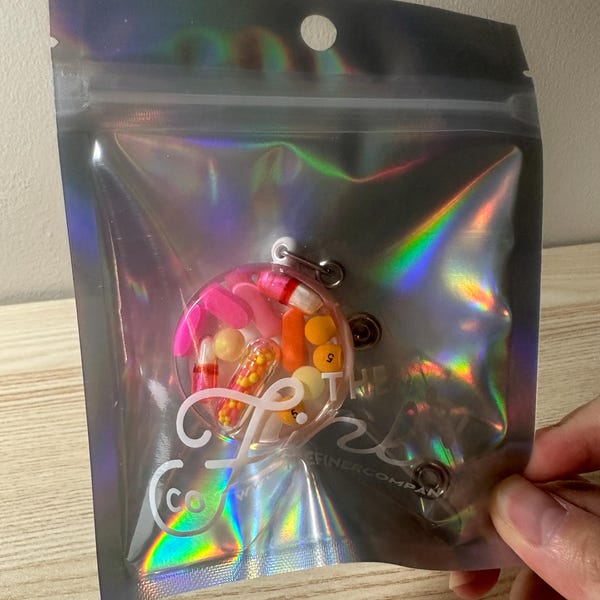 Colorful Vial Chill Pill Keychain single - Etsy