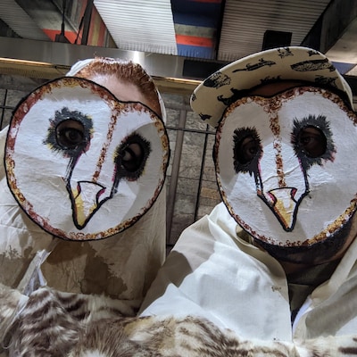 Barn Owl Masks, Adult Owl Halloween Costume, Props for Masquerade ...
