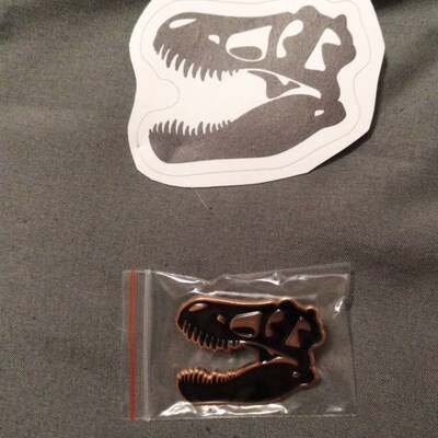 T. Rex Skull Black & Rose Gold Soft Enamel Pin LIMITED EDITION - Etsy