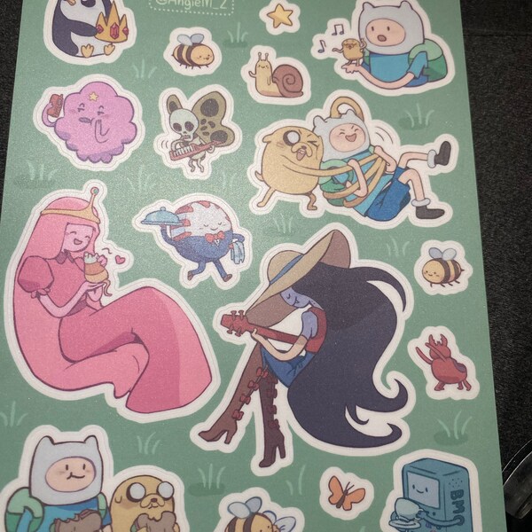 Adventure Time Sticker Sheet - Etsy