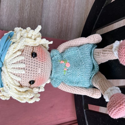 LGBT Doll Girl Crochet Doll With Queer Doll Dress Blonde - Etsy
