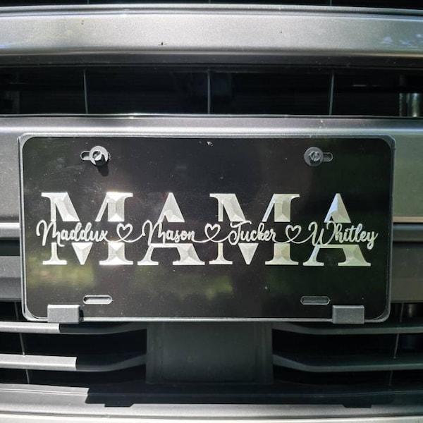 Black Girl Magic License Plate Vanity Front Car Tag Diamond Etched ...