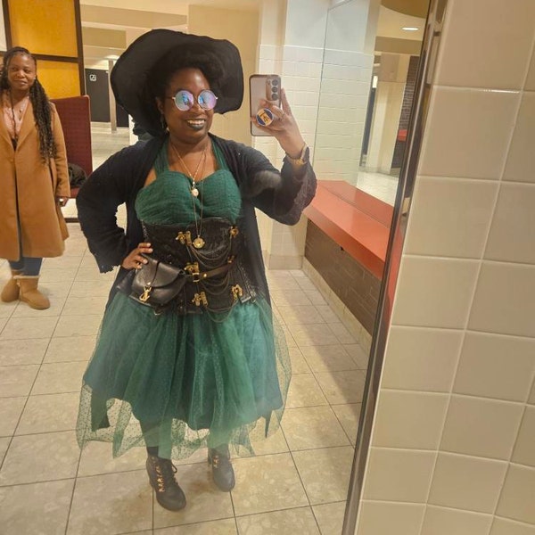 Unisex Adult Tattered Witch Wizard Scarecrow Hat Pointed Sorting ...