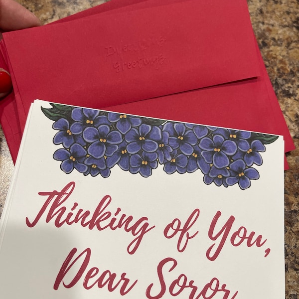 10 Personalized Greeting Cards, Delta Sigma Theta Inspired, Soror, Card ...