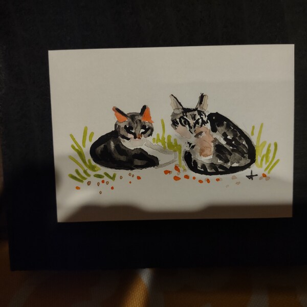 Watercolor Painting Chicken Prints by Jen Star Small Whimsical Art Not ...