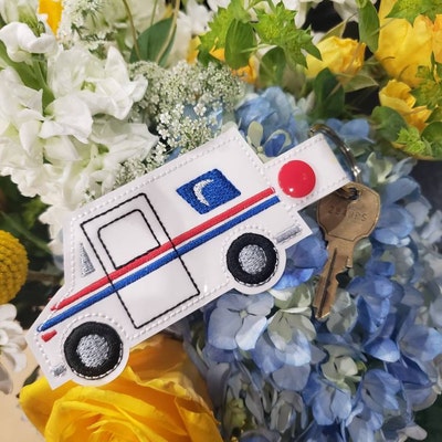 Mail Truck Keychain, Mail Key Keychain, Mail Truck Bag Tag, Mail Truck ...