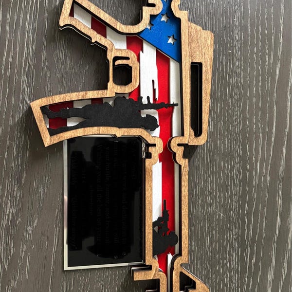 Hunting Rifle 3D Layered Wood Decor - Etsy