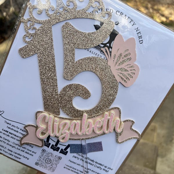 Personalized 15th Birthday Cake Topper Quinceañera Decor - Etsy