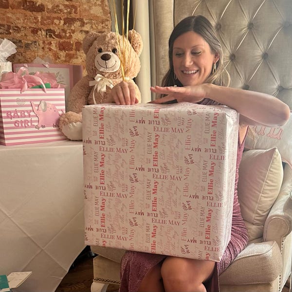 Custom Name Collage Personalized Wrapping Paper, Custom Name Wrapping ...