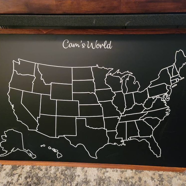 Outlined United States Map With Optional Fill in States - Wall Decal ...