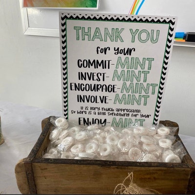 Thank You Mint Printable - Etsy
