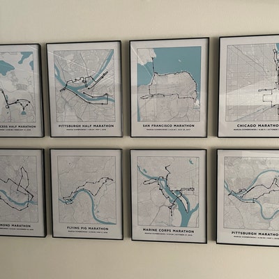 Dallas Marathon Course Map Personalized Dallas Marathon Route Map ...