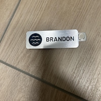 Blue Gold Metal Name Plate - Metal Name Sign - Picture Frame Plate ...