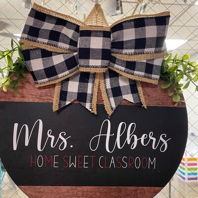 Teacher Classroom Door Sign Teacher Gift Teacher Welcome Sign Classroom ...