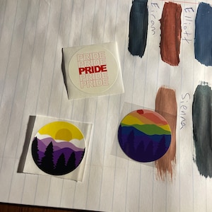 Subtle LGBTQ Flag Sticker Pride Sticker Rainbow Sticker Mountain ...