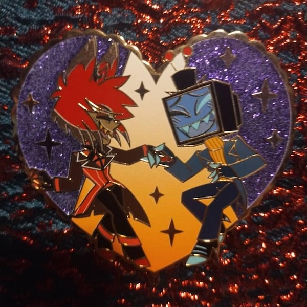 Hazbin Hotel Radioapple Chibi Dance Pin Lucifer Alastor PREORDER - Etsy