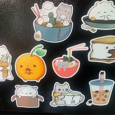 Japanese Food Stickers Cute Bento Box Sticker Sheet With 7 - Etsy