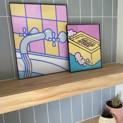 Colgate Toothpaste Bathroom Pop Art Printable Print Poster Wall Decor ...