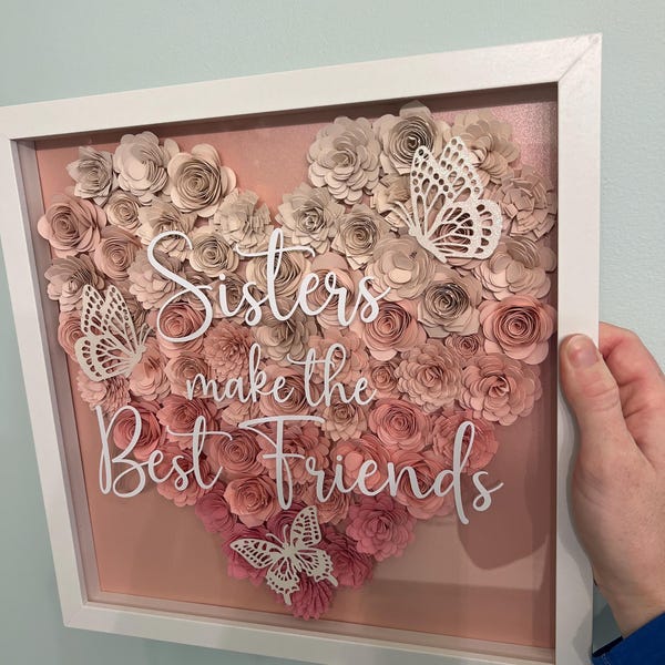 Graduation Shadow Box Custom Flower Shadowbox Gift for Valentine's Day ...