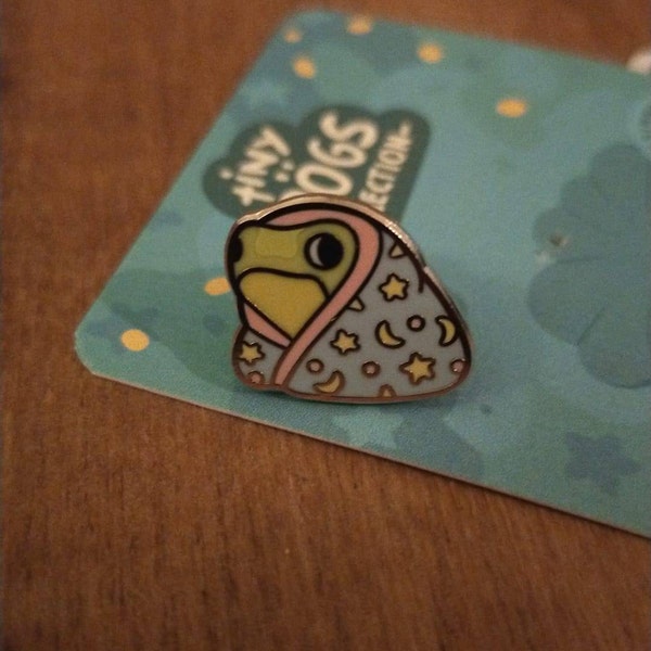 Golden Frog Hard Enamel Pin/ Tiny Frogs Collection- Comfort Zone ...