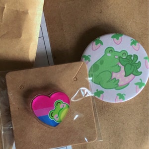Pastel Demiboy Frog Pin Clear Acrylic Heart Pin Pride Flag - Etsy
