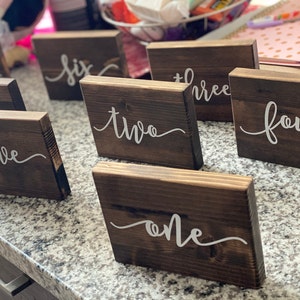 Wedding Table Numbers Rustic Table Decor Wooden Table | Etsy
