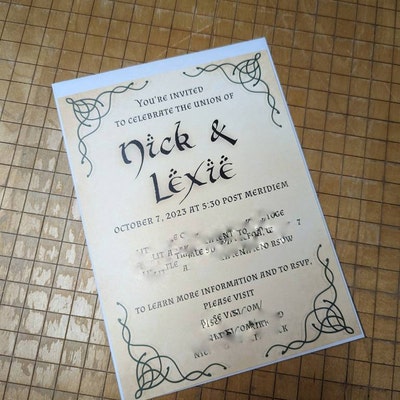 EDITABLE TEMPLATE Elven, Tolkien Inspired Wedding Invitation Collection ...