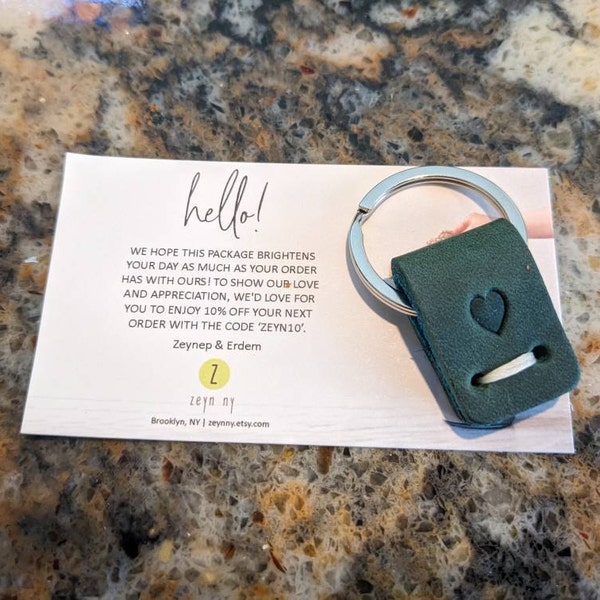 Tiny Personalized Leather Key Holders , Small Minimalist Key Ring , Key ...