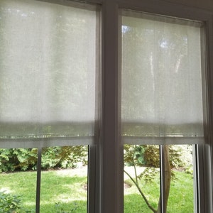 Bay Windows Irish Linen Curtains Hemstitched Irish Curtains - Etsy