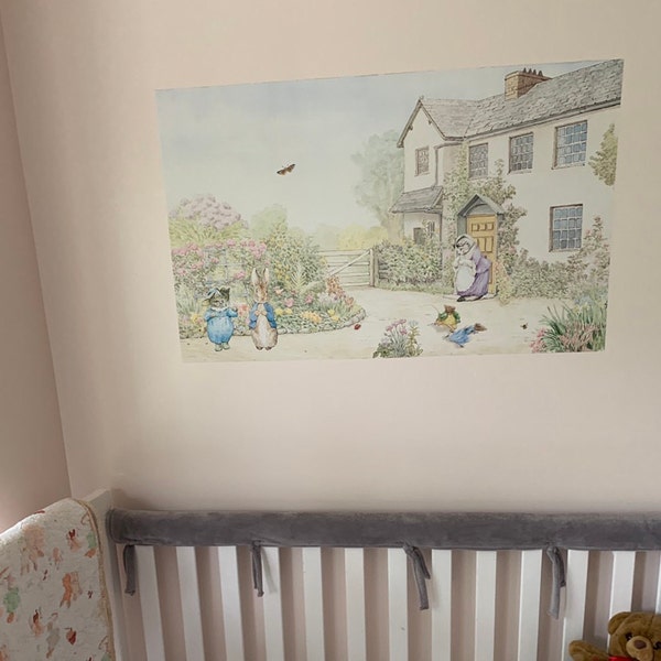 Official Peter Rabbit Country House Scene Wall Sticker Mural PB033 - Etsy