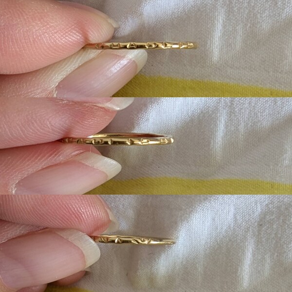 Custom 1 Mm Secret Message Ring, Hidden Quote Jewelry, Initial Ring ...